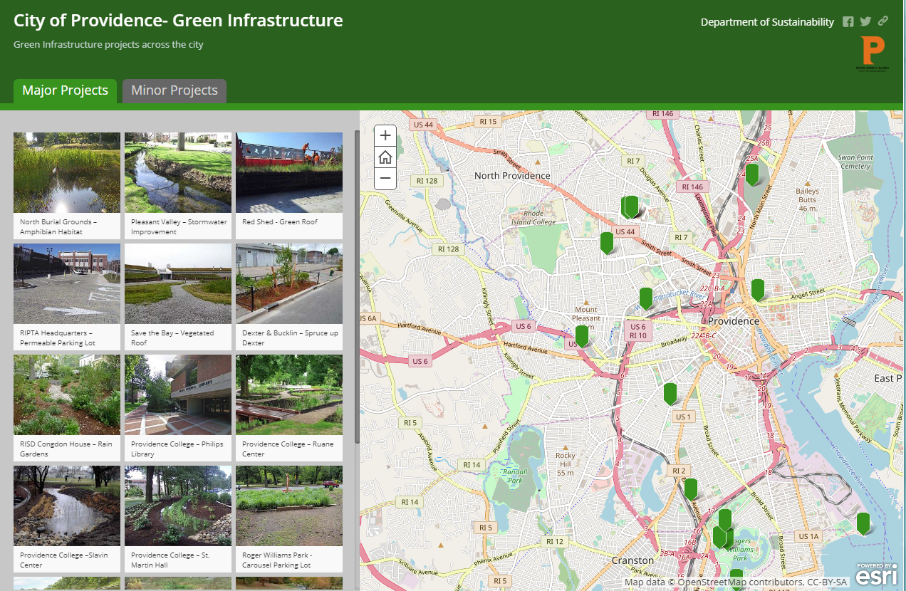 City of Providence Green Infrastructure Map design - City of Providence