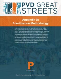 City of Providence Providence Great Streets Plan Appendix D - Great ...
