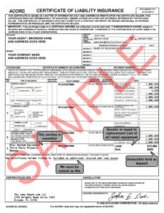 City of Providence COI-sample - City of Providence