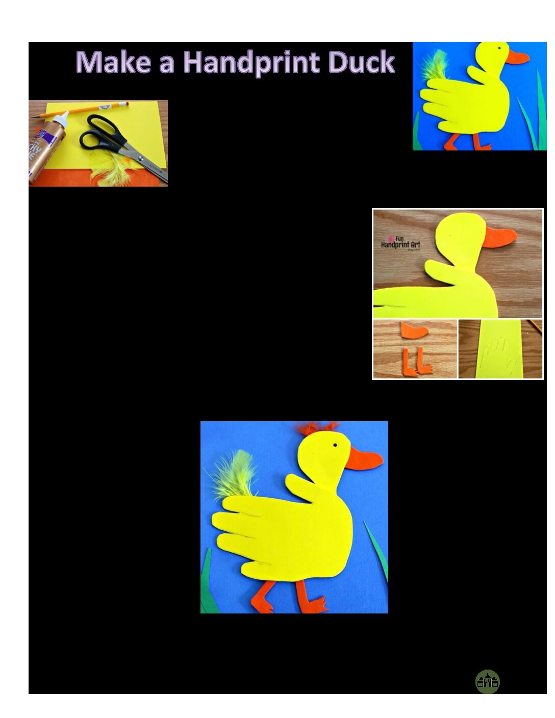 Handprint Duck Craft Handprint Alphabet D Is For Dinosaur Red Ted