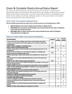 City of Providence Green and Complete Streets Status Report 2022 - City ...
