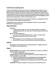 City of Providence Commercial Loading Zones Process and Standard ...