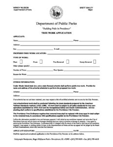 City of Providence City of Providence_Tree_Work_Permit_Application2023 ...