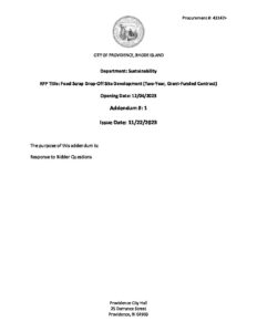 City of Providence Sustainability - Food Scrap Drop-Off Site ...