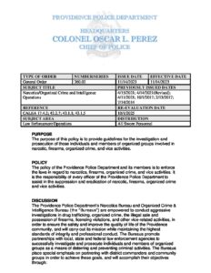 City of Providence 360.02 -Narcotics Organized Crime and Intelligence ...